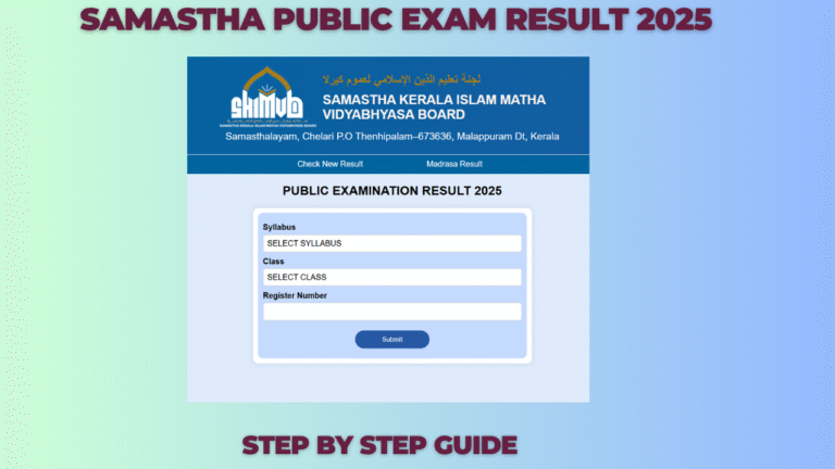 Kerala Samastha Public Exam Result 2025 For 5th, 7th, 10th & 12th Declared @ Samastha.info ...