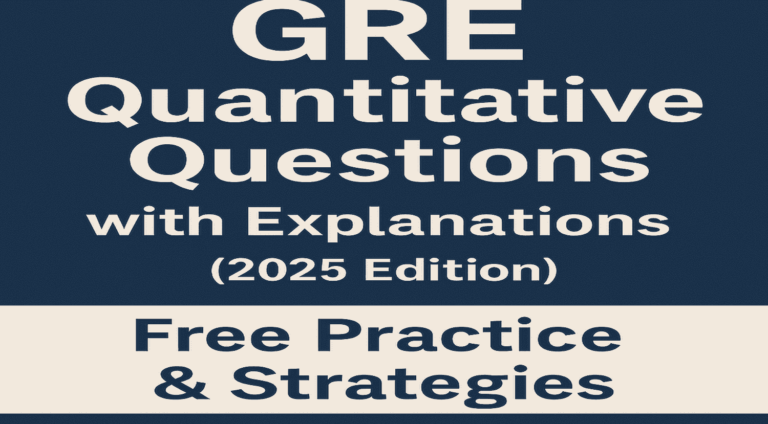 GRE Quantitative Questions With Explanations 2025 Edition—Free Practice ...